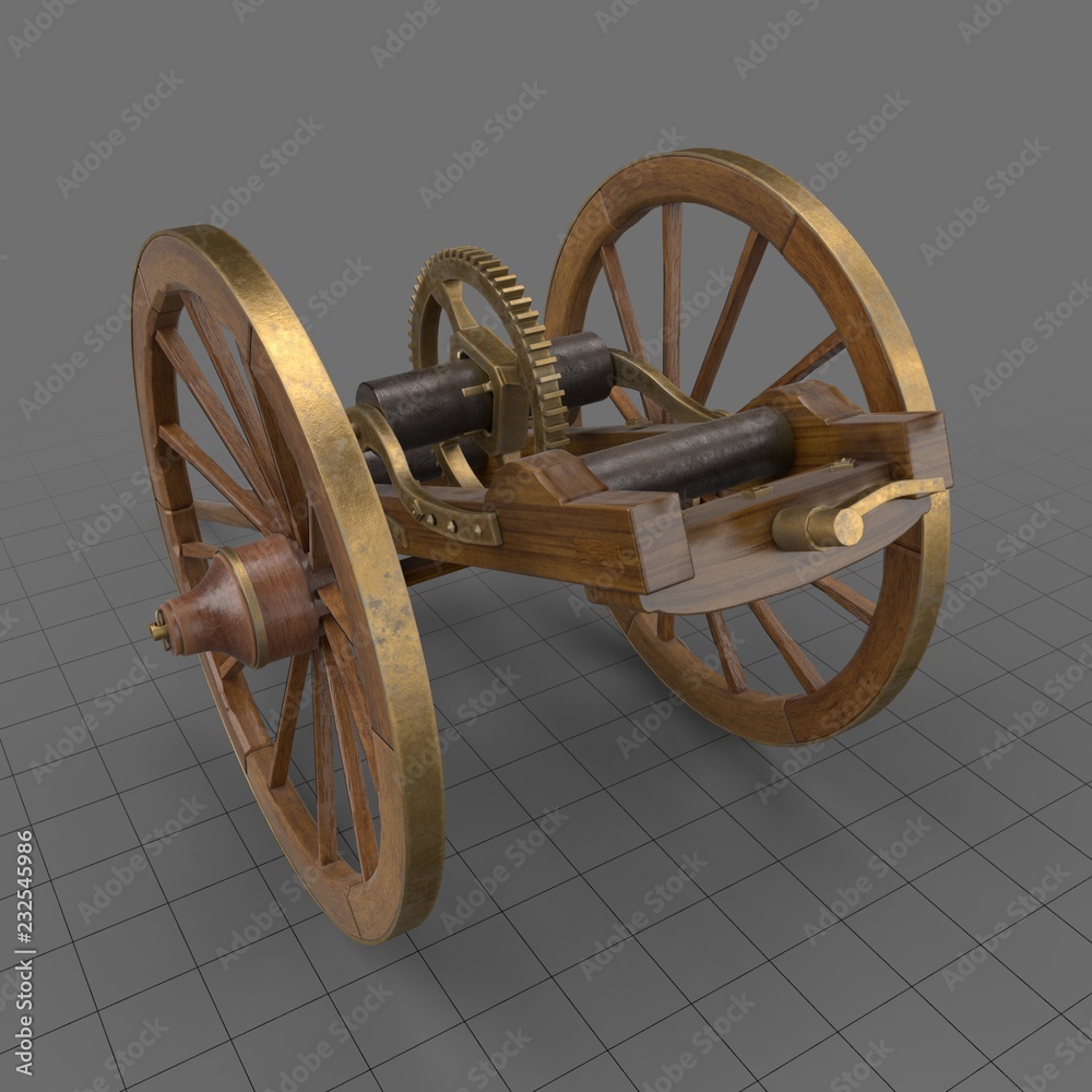 Historic timber wagon Stock 3D asset | Adobe Stock