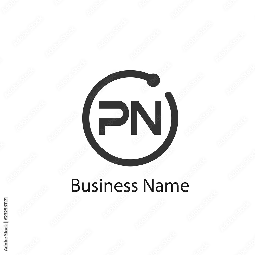 Initial Letter PN Logo Template Design Stock Vector | Adobe Stock