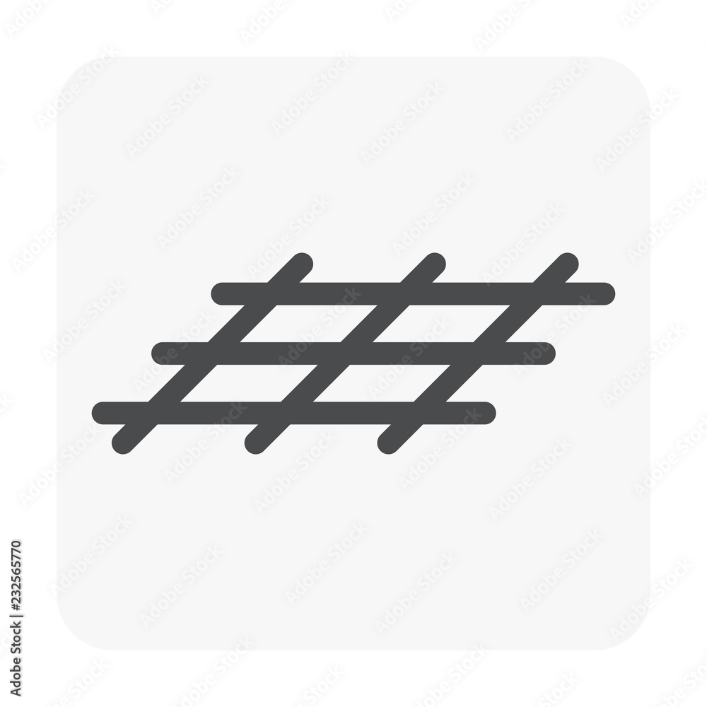 Welded wire mesh or weldmesh metal steel vector icon. That cross wire ...