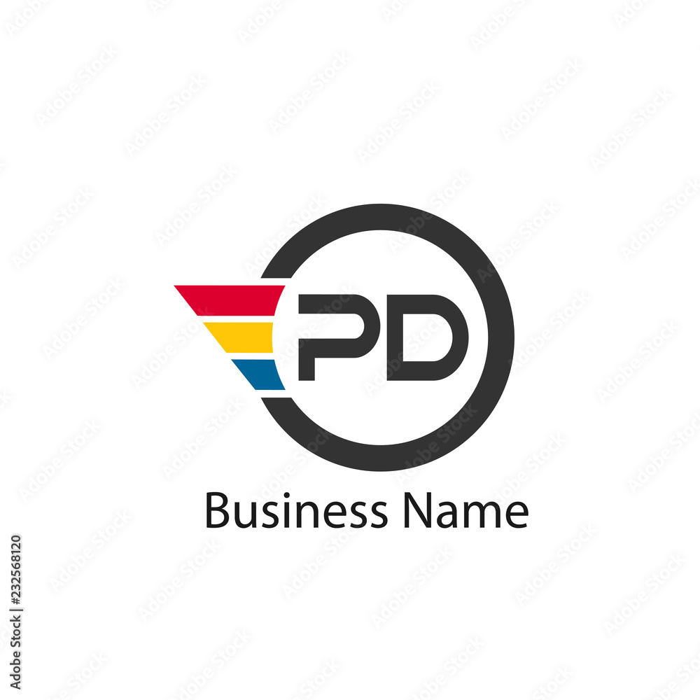 Initial letter PD Logo Template Design Stock Vector | Adobe Stock