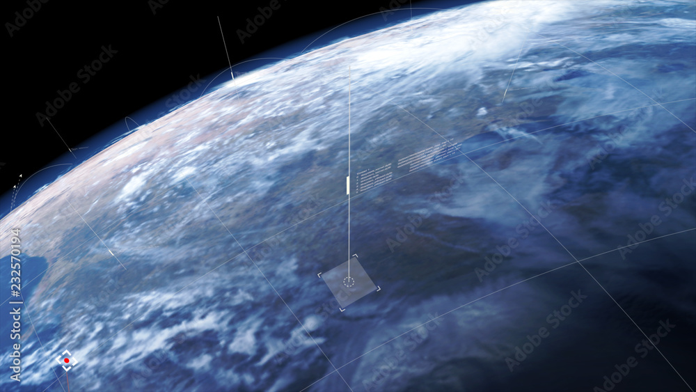 Futuristic Earth strategic defense targeting infographic head up ...