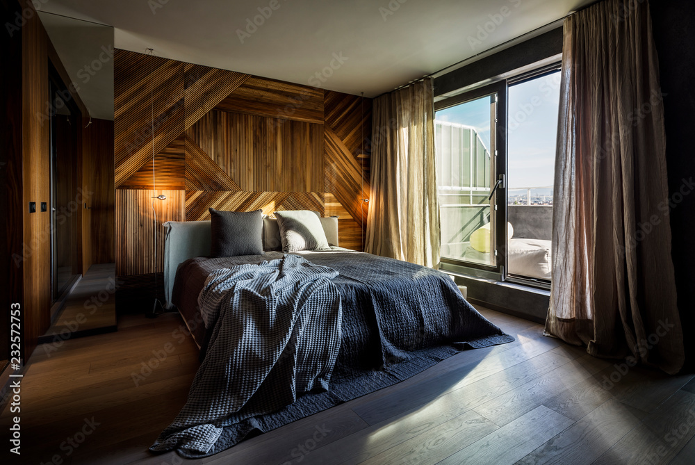 Interior view of bedroom Stock Photo | Adobe Stock