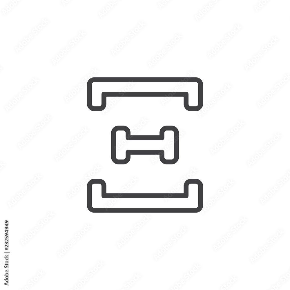 Xi letter outline icon. linear style sign for mobile concept and web ...