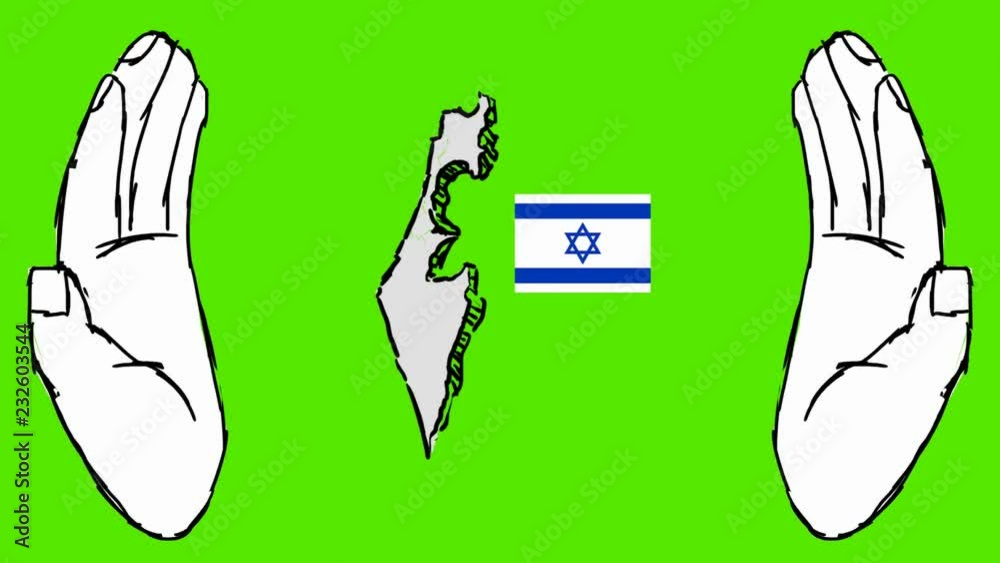 Israel - Hand Drawn Animation - 2D Drawing Stock Video | Adobe Stock