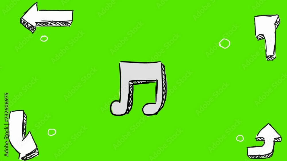 Musical Note - Hand Drawn Animation - 2D Drawing Stock-Video | Adobe Stock