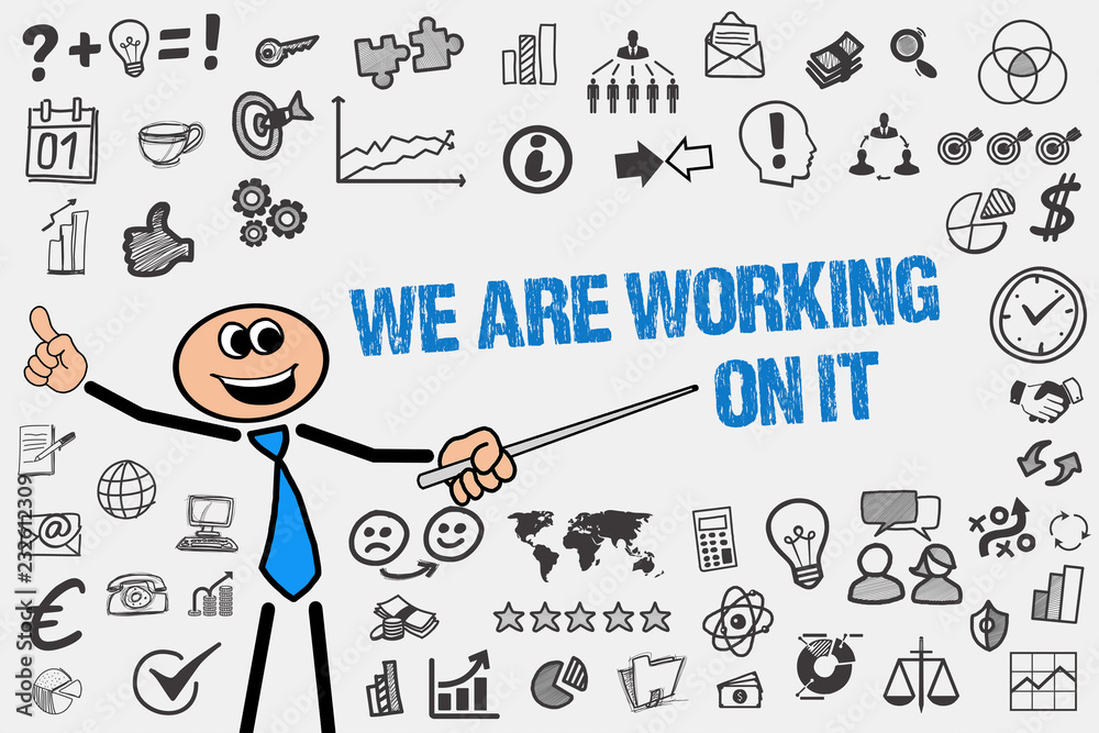 We are working on it Stock-Illustration | Adobe Stock