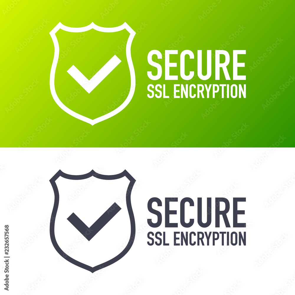 Secure connection icon vector illustration isolated on white background ...