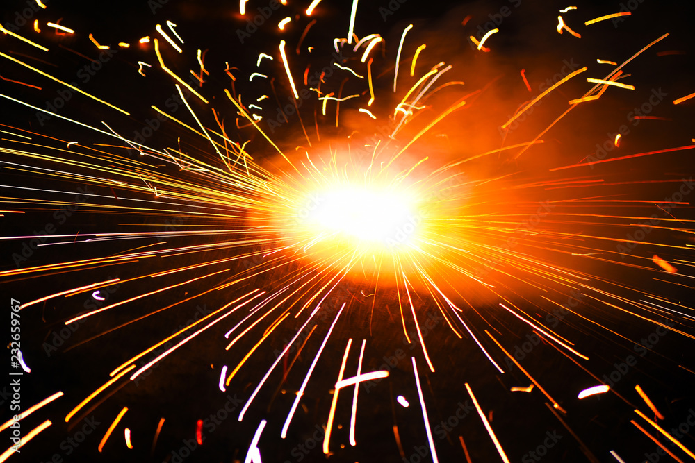Bursting crackers on diwali festival Stock Photo | Adobe Stock