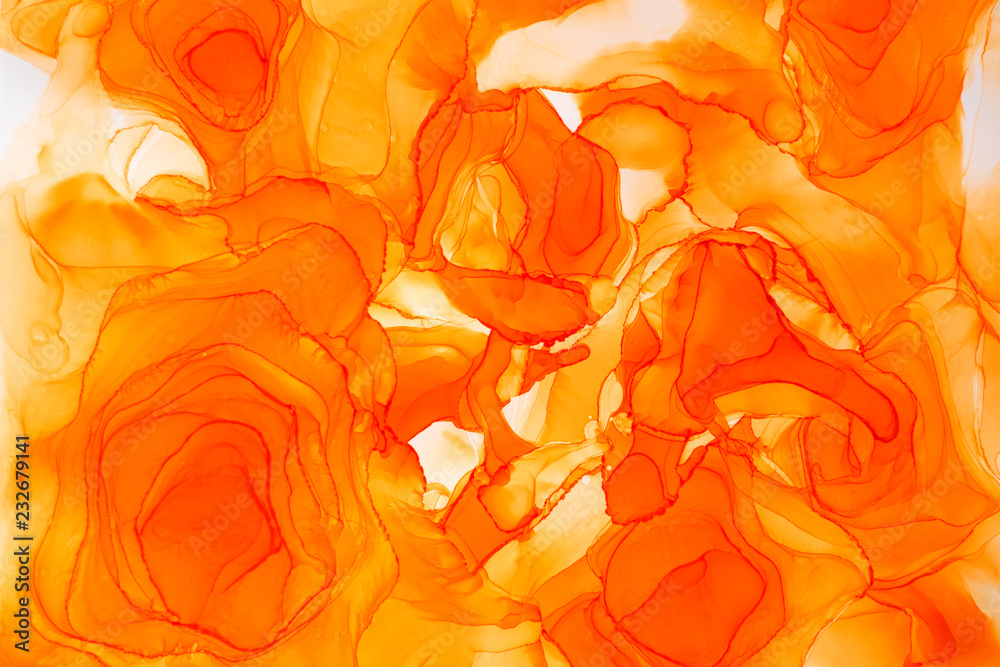 Abstract hand painted red background, ink painting on canvas, wallpaper ...