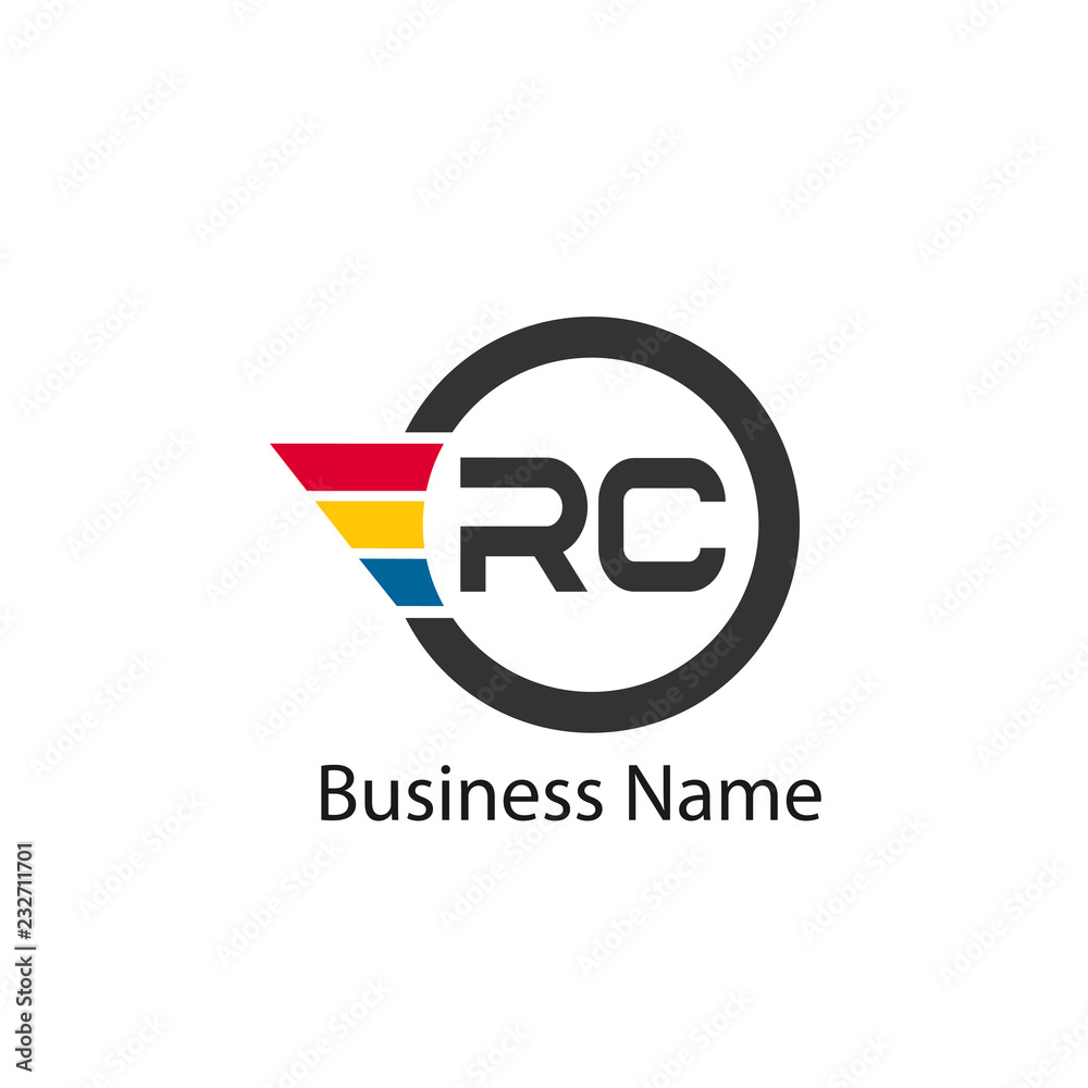 Initial Letter RC Logo Template Design Stock Vector | Adobe Stock