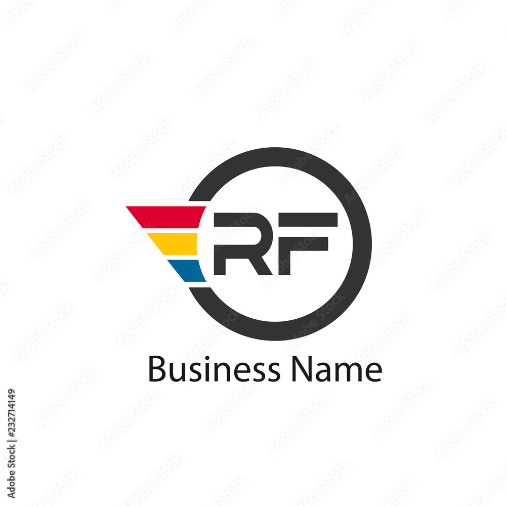 Initial Letter RF Logo Template Design Stock Vector | Adobe Stock