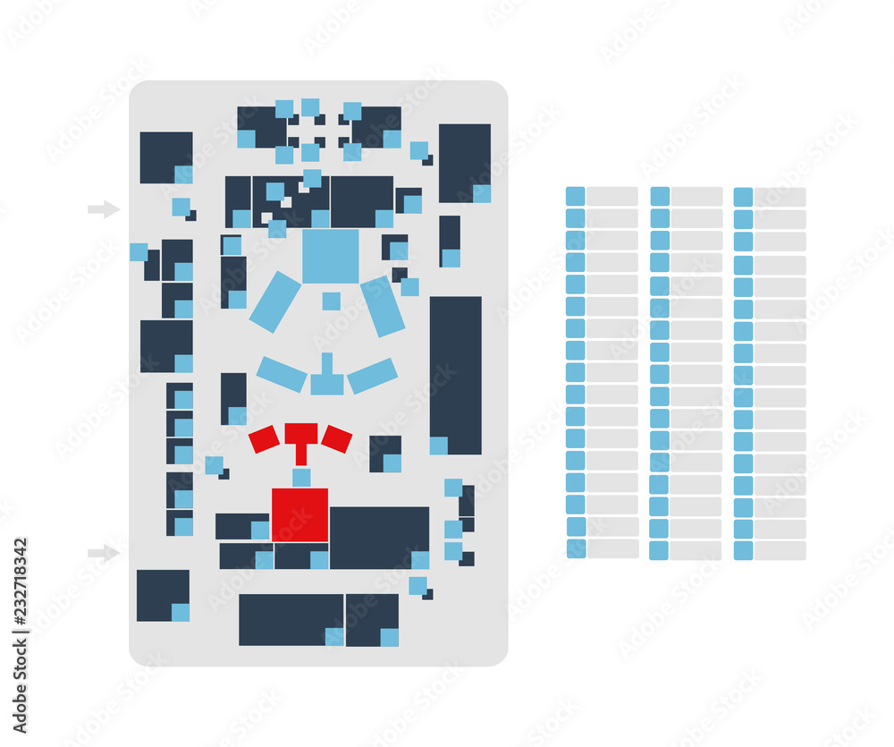 Vector editable floor plan isolated on a white background. Suitable as ...