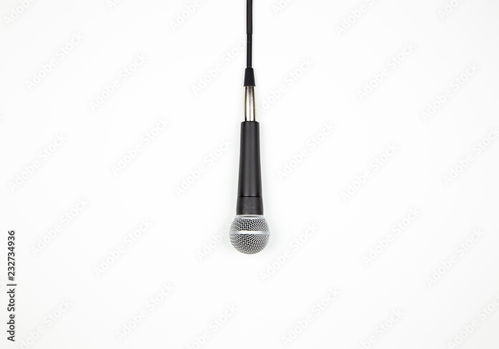 Microphone Isolated on White Background Stock Photo | Adobe Stock