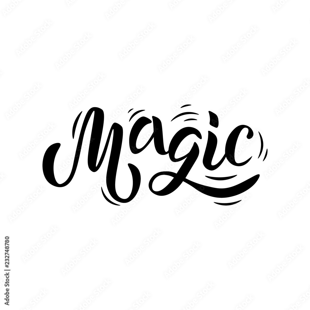 Magic word. Great for card, invitation, poster, banner template. Hand ...