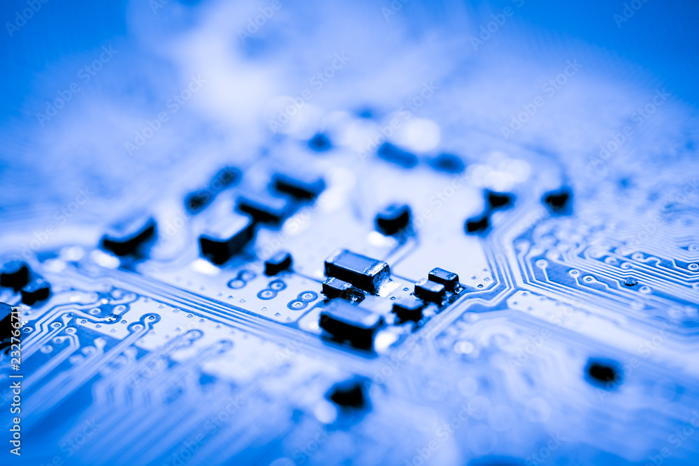 Abstract,close up of Mainboard Electronic computer background. (logic ...