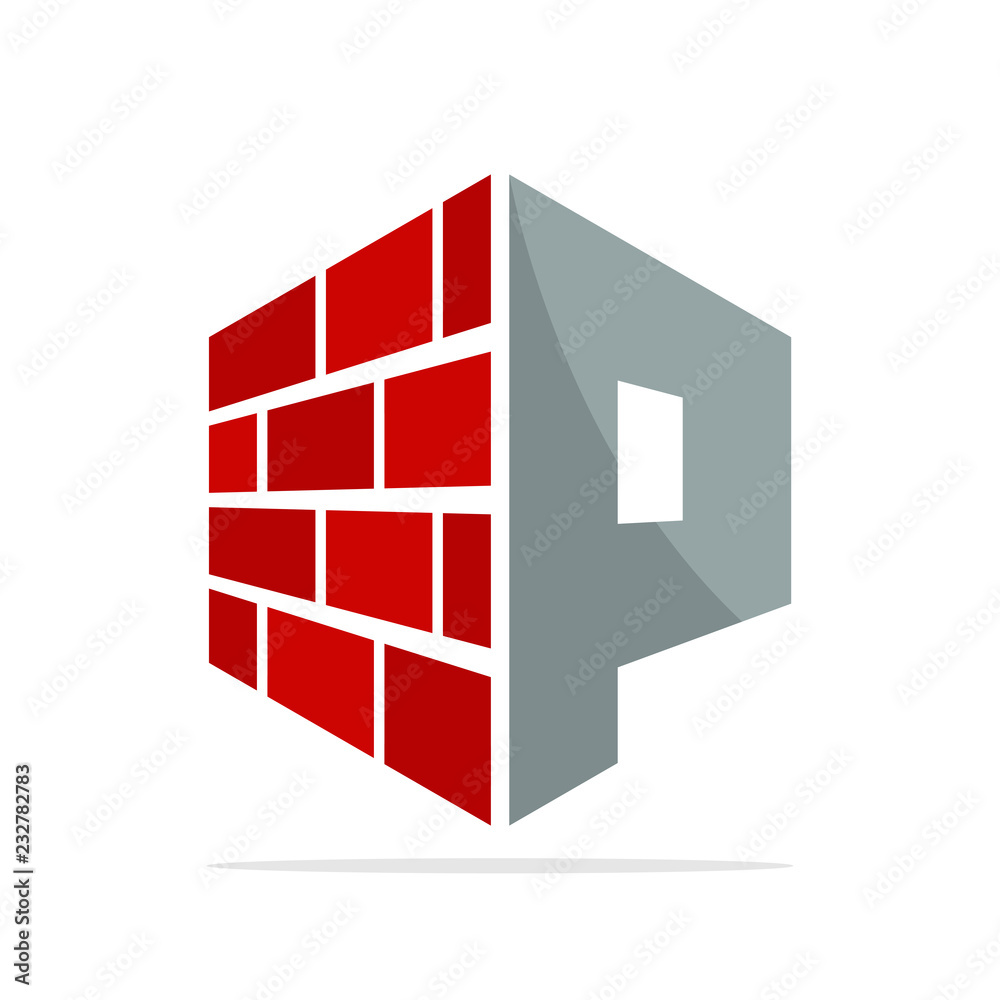 the initial logo icon for the construction business with the concept of ...