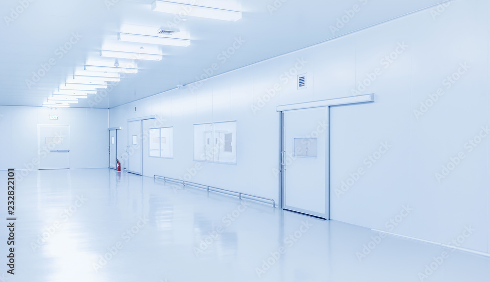 modern interior of science laboratory or industry factory background ...