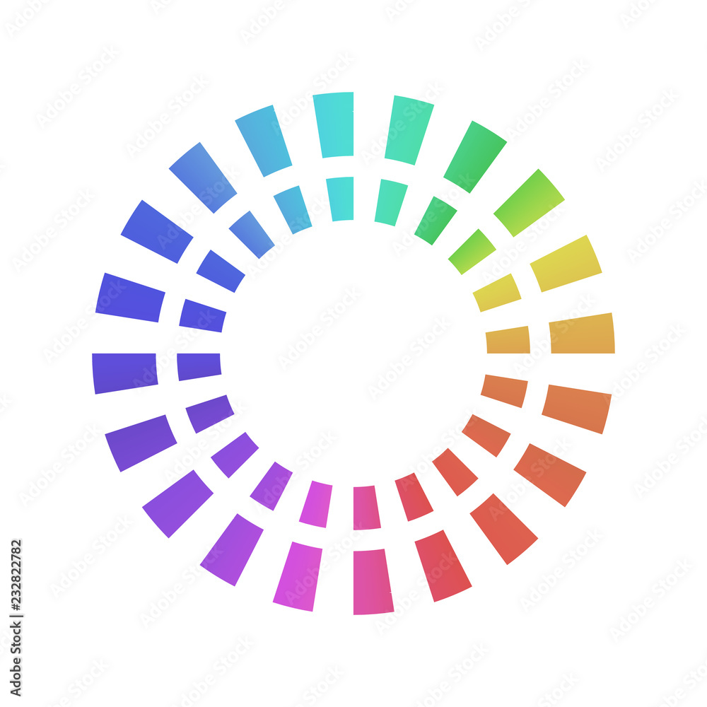 Color wheel. Vector illustration isolated on white background. Stock ...