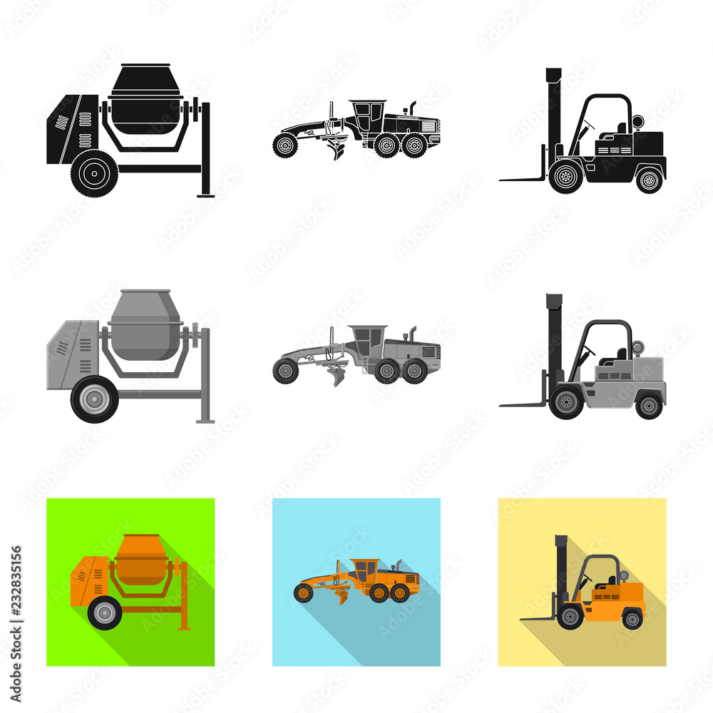 Vector design of build and construction icon. Set of build and ...