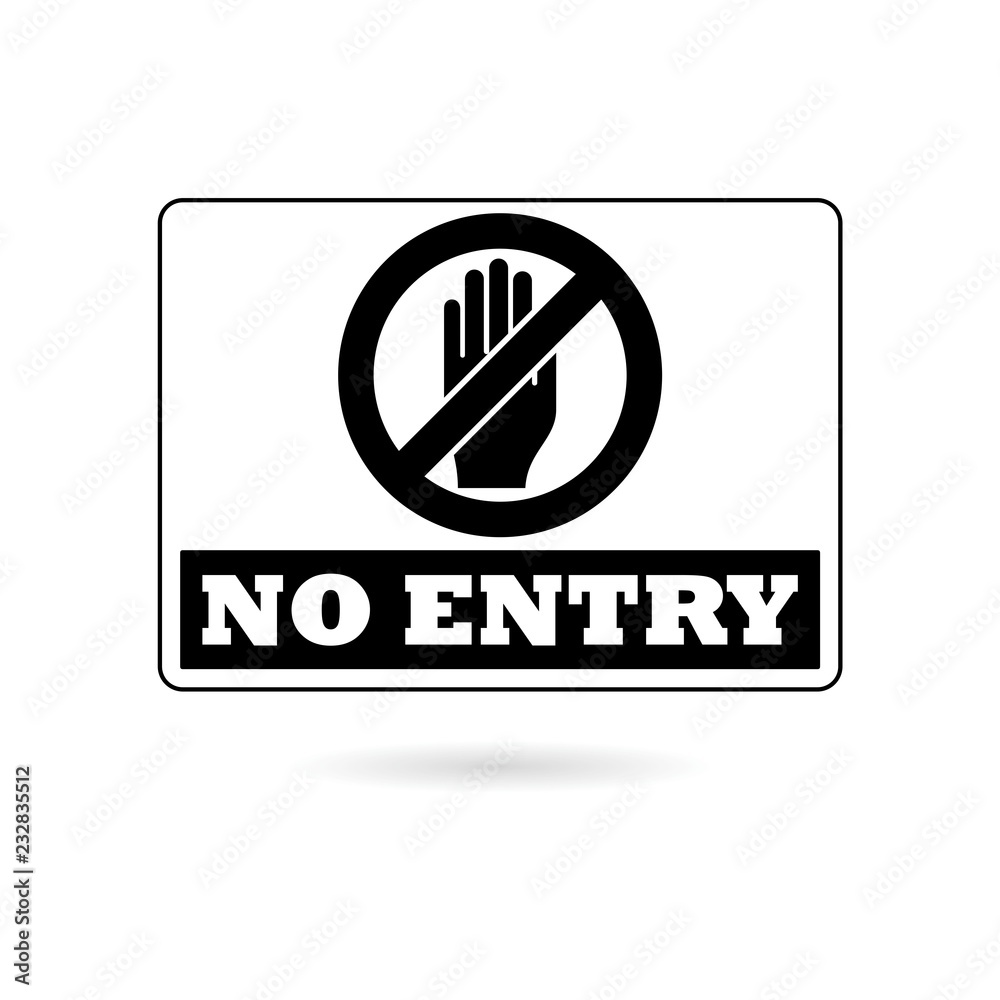 Black No entry sign, Safety first icon or logo Stock Illustration ...