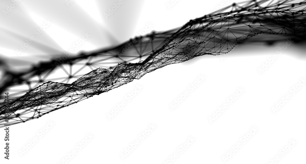 Polygon lines structure grid abstract background texture. 3D ...