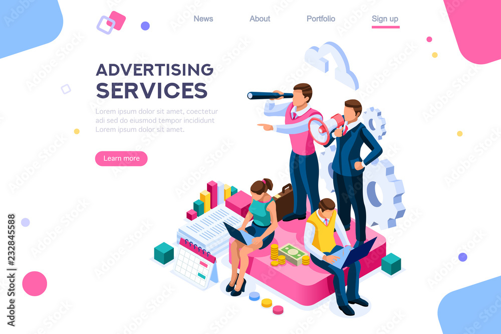 Advertisement, call for advertising. Engineering access to client cloud ...