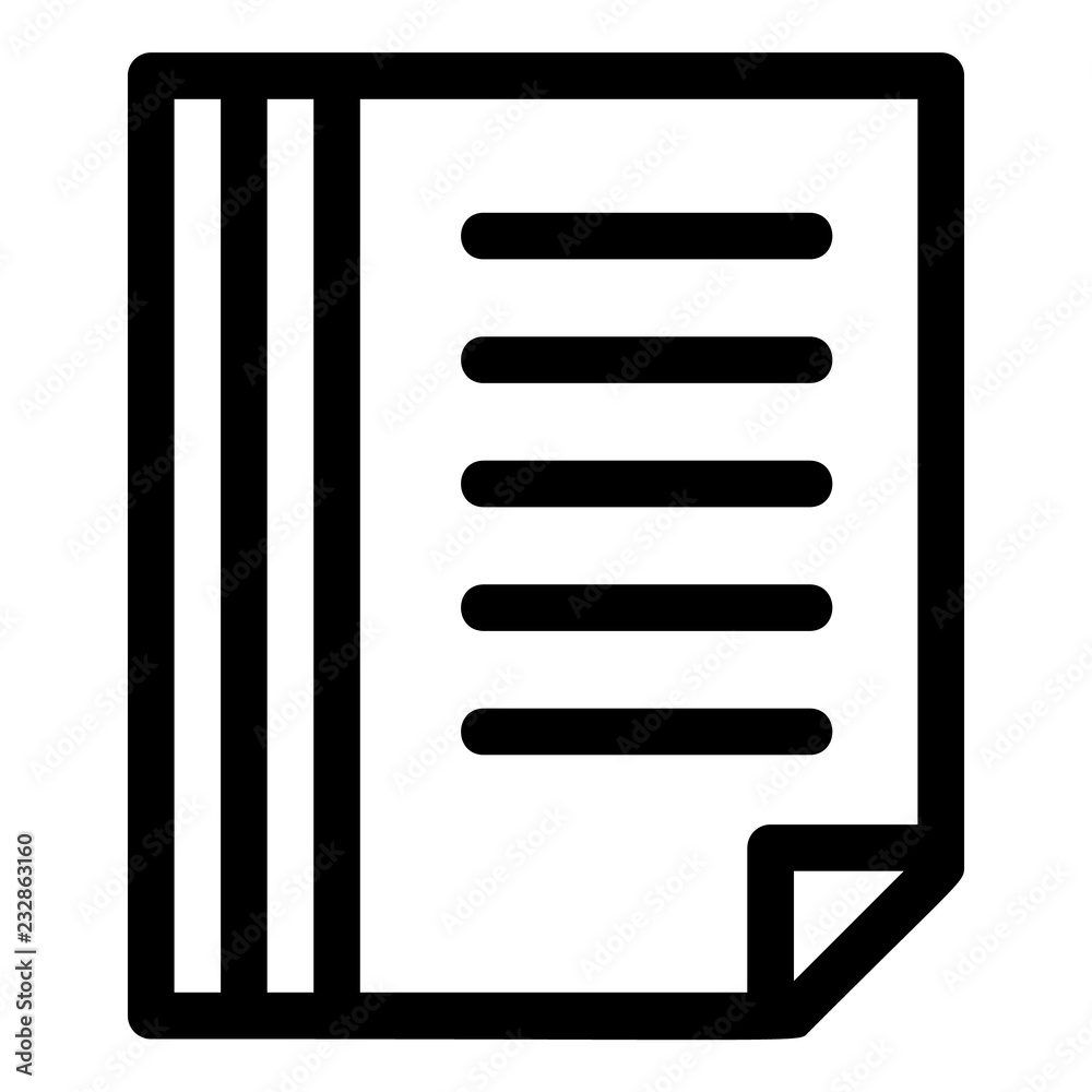 File folder icon. Outline file folder vector icon for web design ...