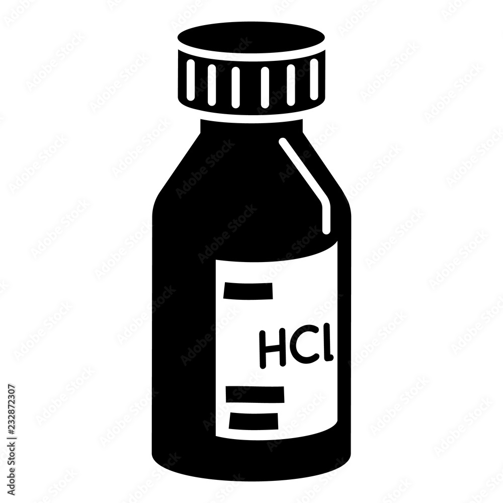 Hcl solution icon. Simple illustration of Hcl solution vector icon for ...