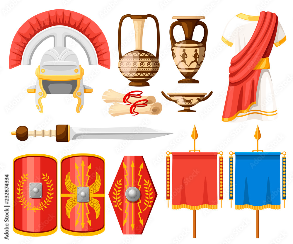 Poster Collection of ancient Roman icons – Wall Art | UkPosters