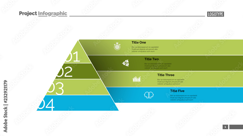 Pyramid chart slide template. Business data. Graph, diagram, design ...