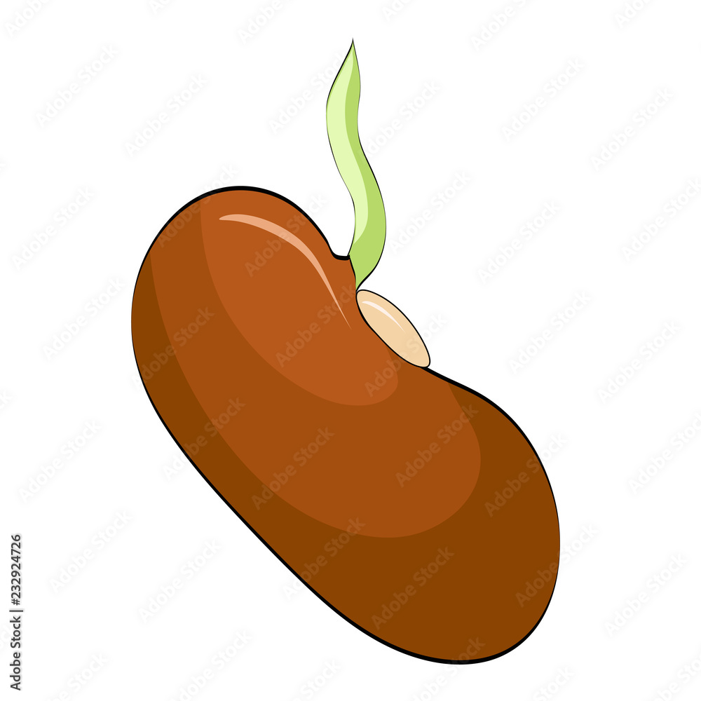 Growing plant seed in cartoon style for your design, stock vector ...