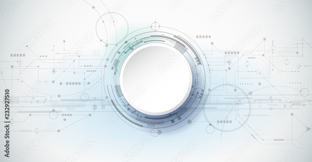 Vector design 3d paper circle with circuit board. Illustration Abstract ...
