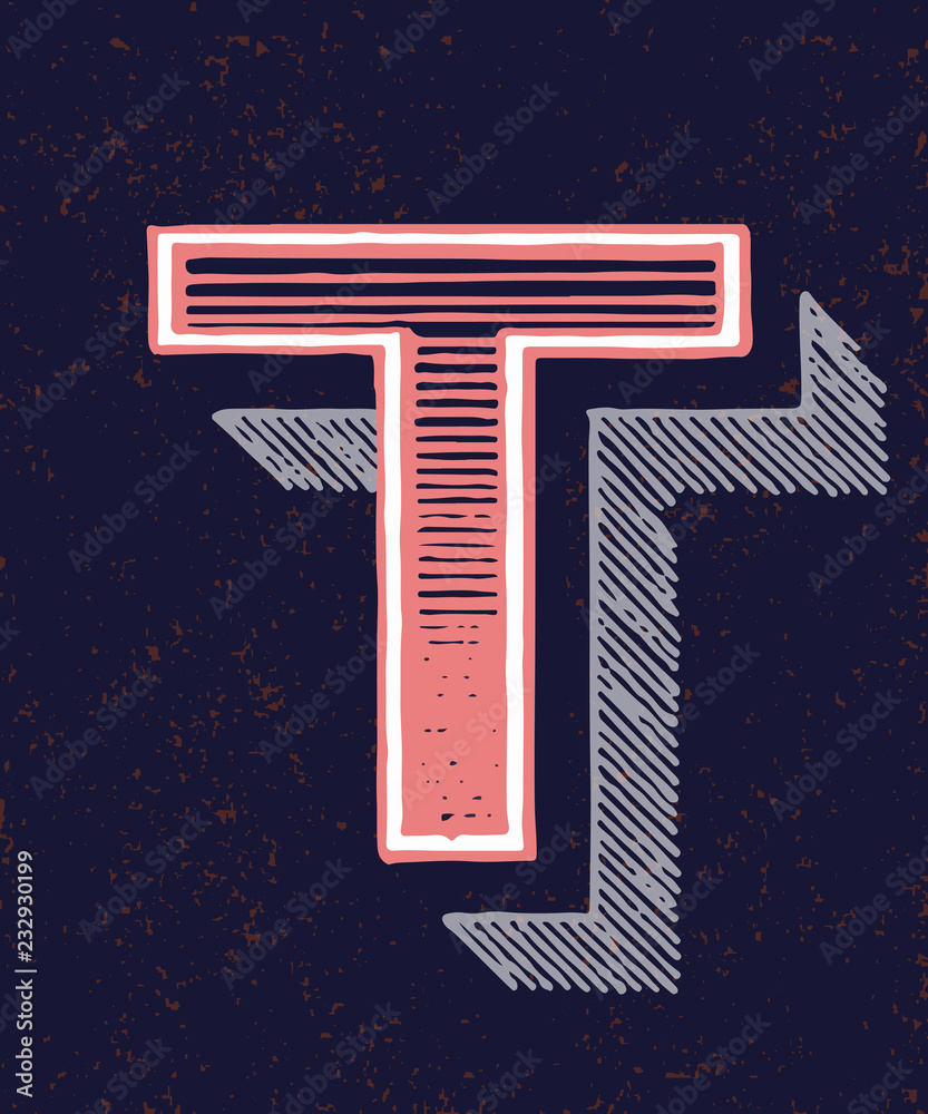 English alphabet letter T icon isolated Stock Vector | Adobe Stock