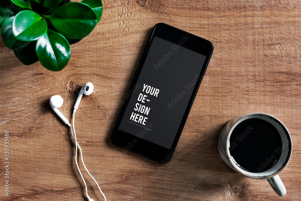 Premium mobile phone screen mockup template Stock Photo | Adobe Stock