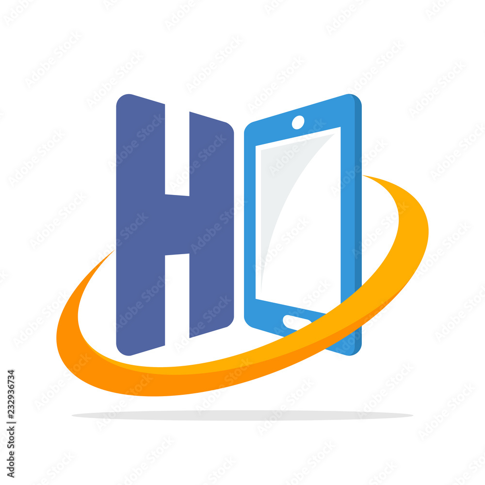 initial logo icon for the smartphone gadget business with the initials ...