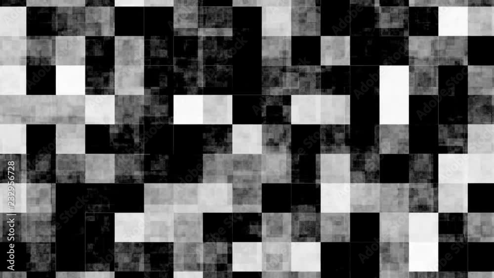 Black and White Squares Pattern Animation, 80s and 70s retro vintage ...