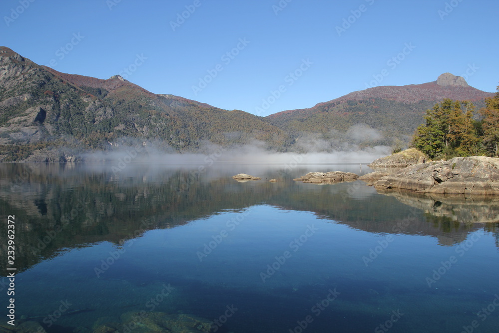 Playa de Yuco, Lago Lacar, San Martin de los Andes, Neuquen, Patagonia ...