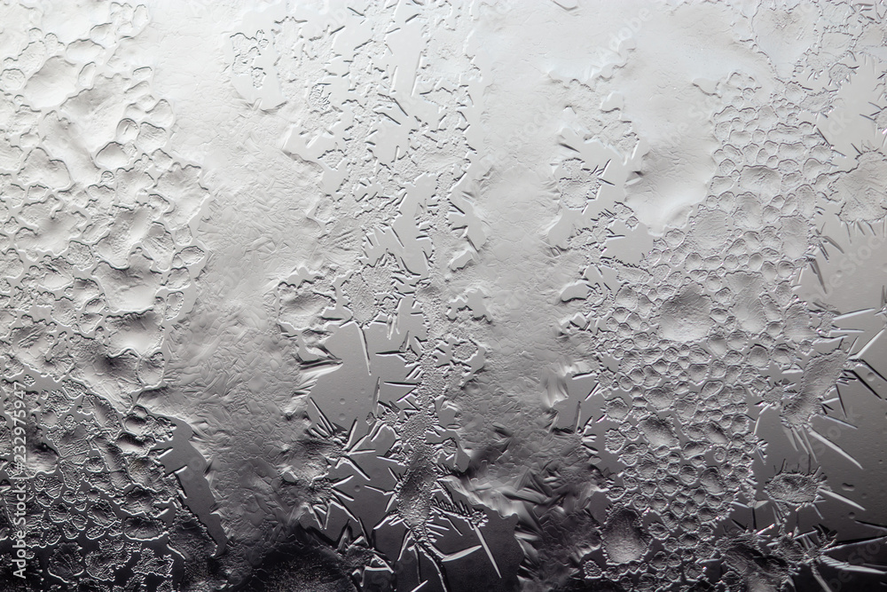 Snow patterns on glass as an abstract background Stock Photo | Adobe Stock