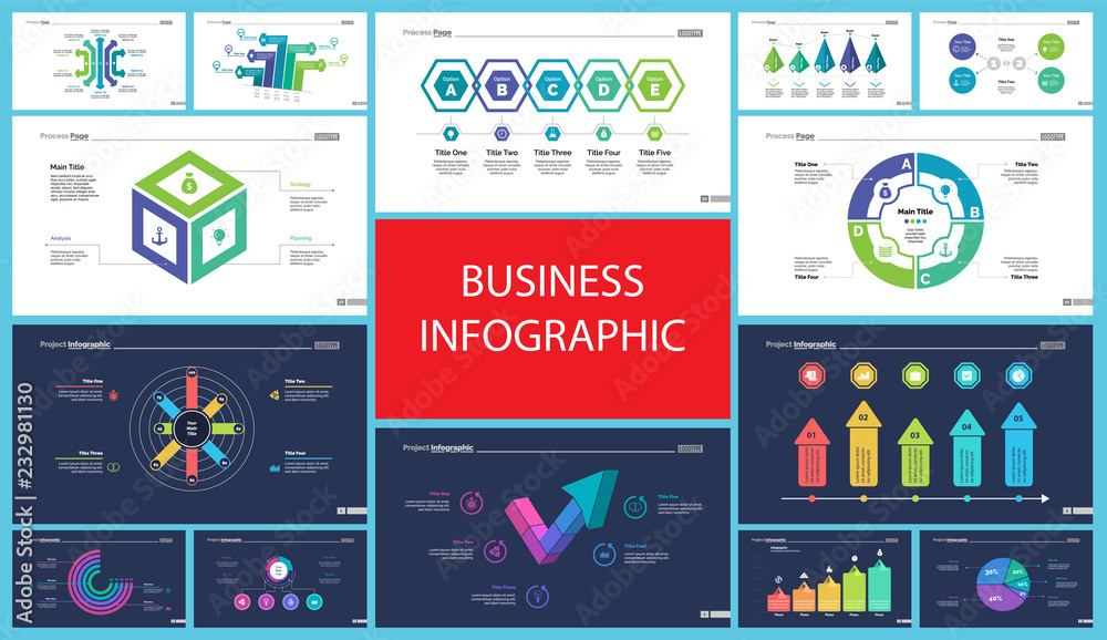 Inforgraphic slide templates for business presentation can be used for ...