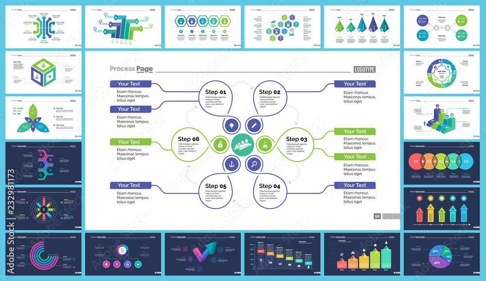 Inforgraphic slide templates for business presentation can be used for ...