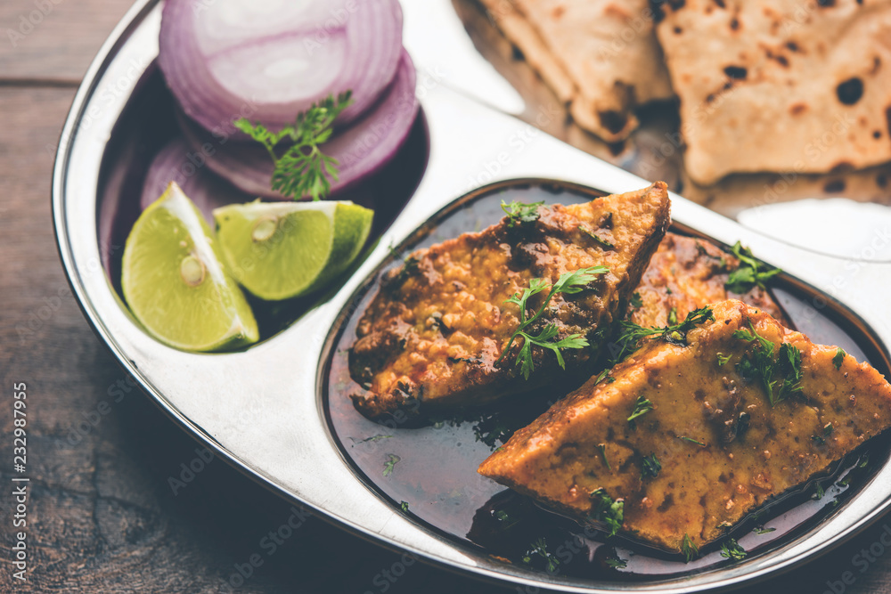 Patodi Rassa Bhaji or patwadi Sabji, a popular Maharashtrian spicy ...