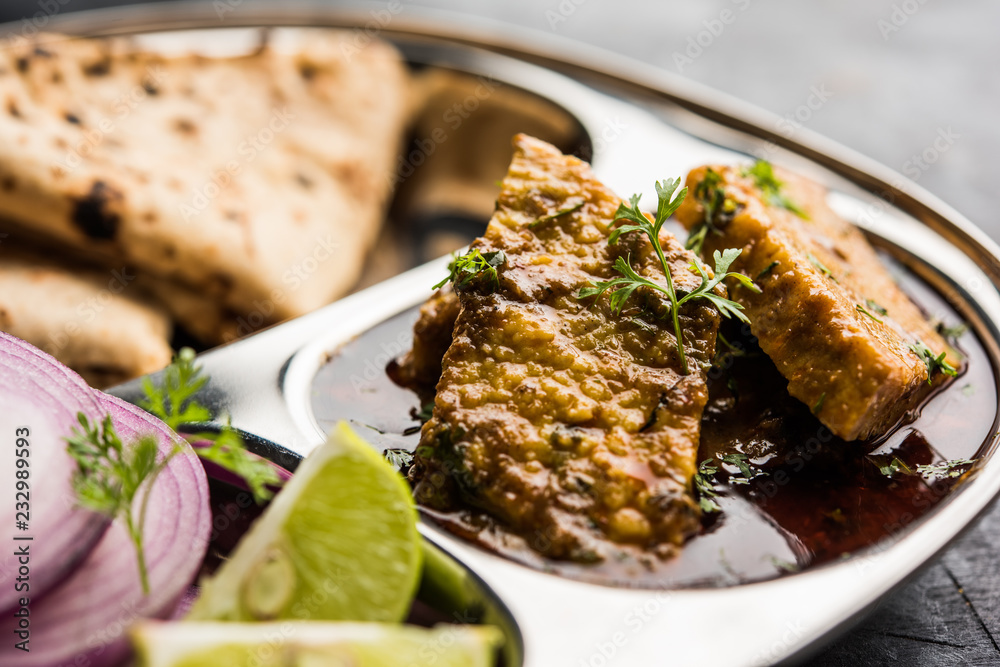Patodi Rassa Bhaji or patwadi Sabji, a popular Maharashtrian spicy ...