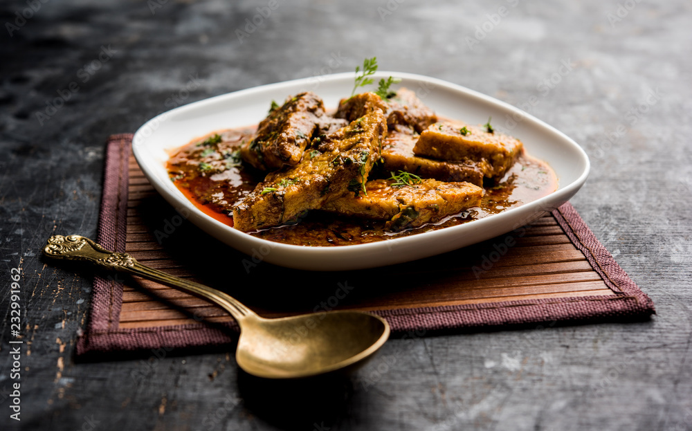 Patodi Rassa Bhaji or patwadi Sabji, a popular Maharashtrian spicy ...