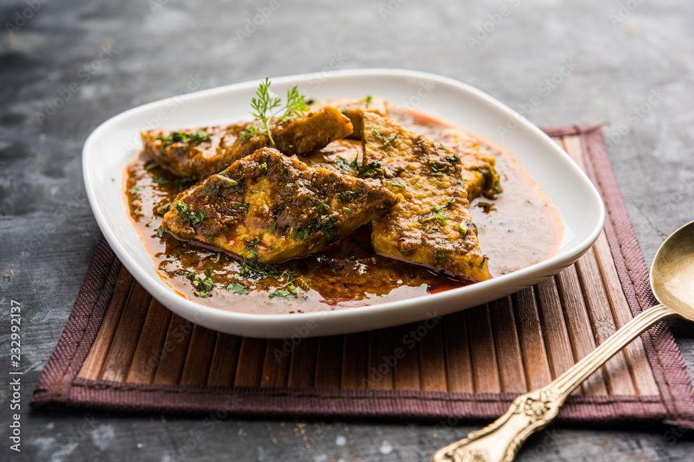 Patodi Rassa Bhaji or patwadi Sabji, a popular Maharashtrian spicy ...