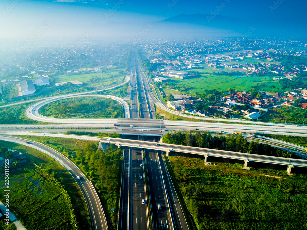 Aerial View of Pasir Koja Highway Interchange, Soroja and Purbaleunyi ...