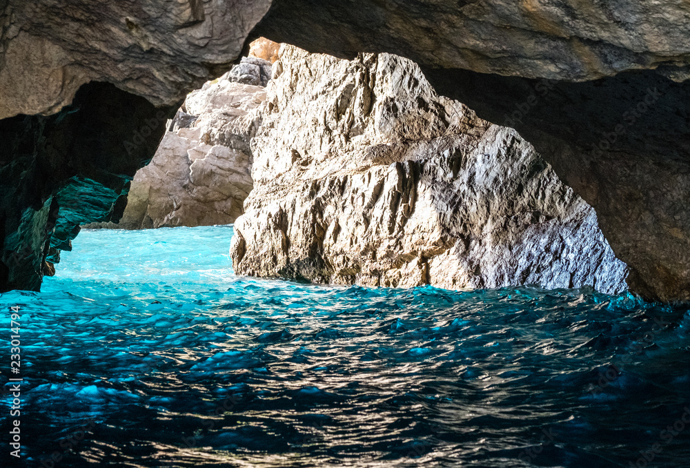 The Green Grotto (also known as The Emerald Grotto), Grotta Verde, on ...