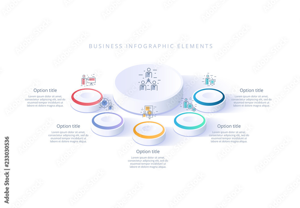 Five Step Infographic Layout Stock Template | Adobe Stock