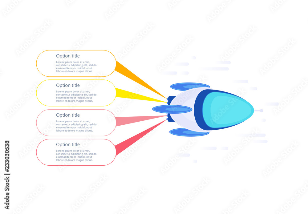 Rocket Startup Infographic Stock Template | Adobe Stock