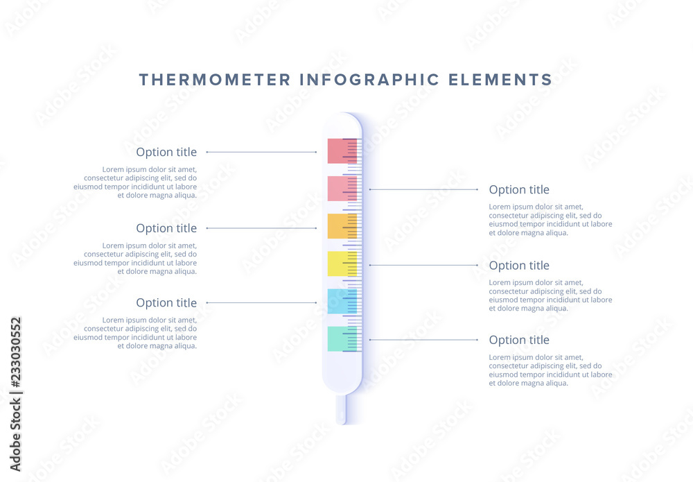 Thermometer Infographic Stock Template | Adobe Stock