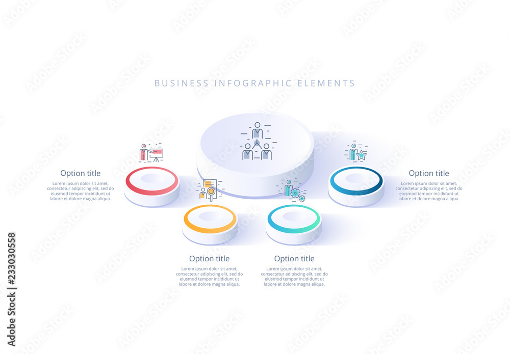 Four Step Infographic Layout Stock Template | Adobe Stock